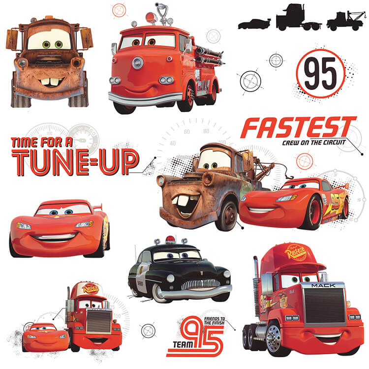 Disney Pixar Cars Friends to the Finish Wall Decals | RoomMates Décor