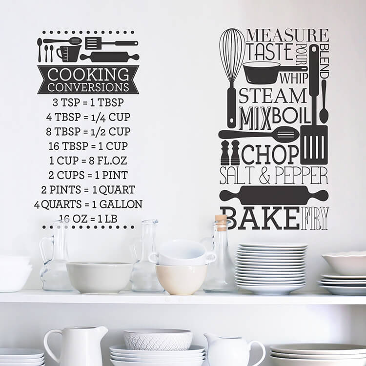 Cooking Conversions Wall Decals | RoomMates Décor