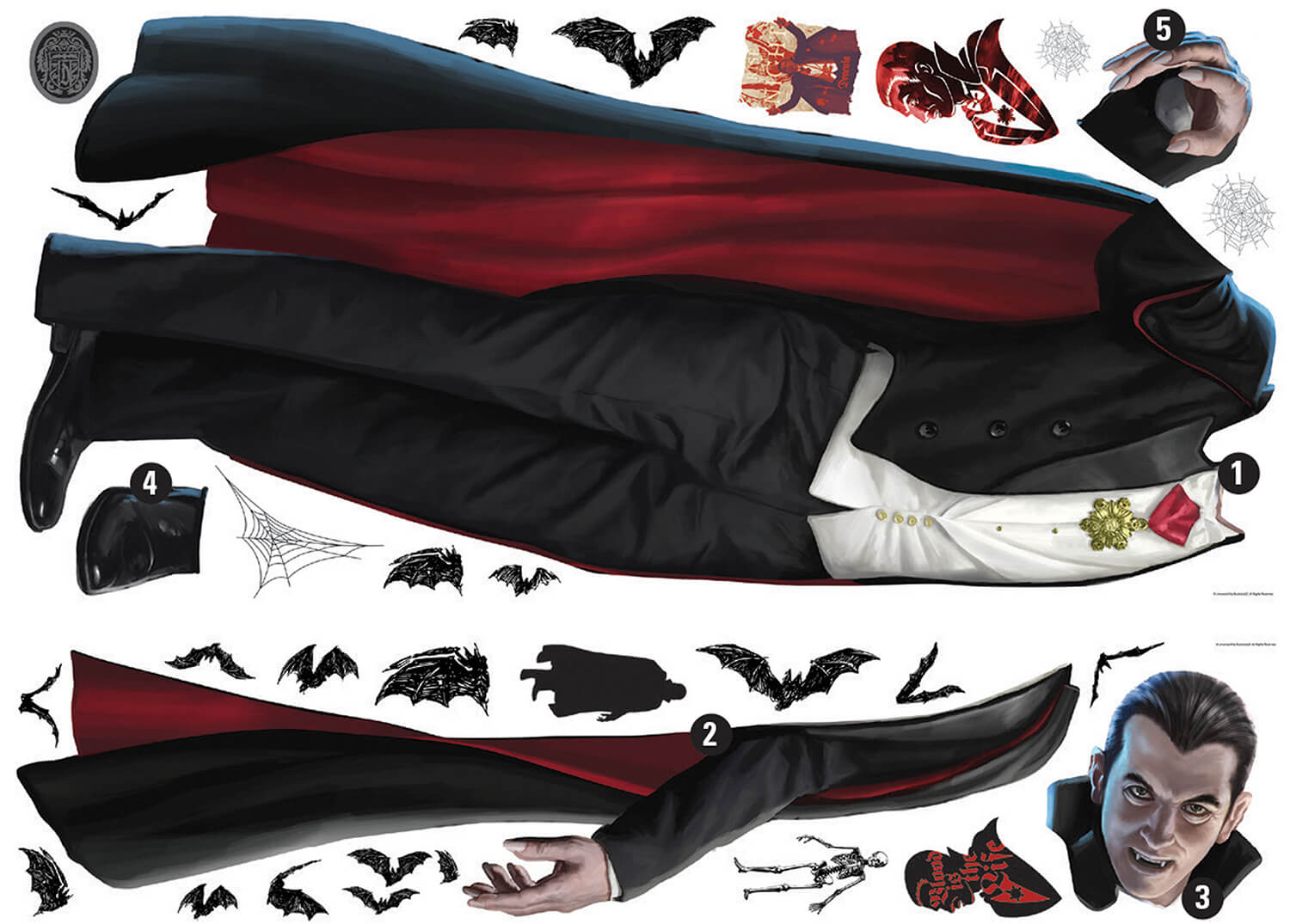 Classic Universal Monsters Dracula Giant Peel & Stick Wall Decals ...