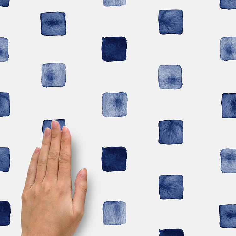 Blue Watercolor Blocks Peel and Stick Wall Decals | RoomMates Décor