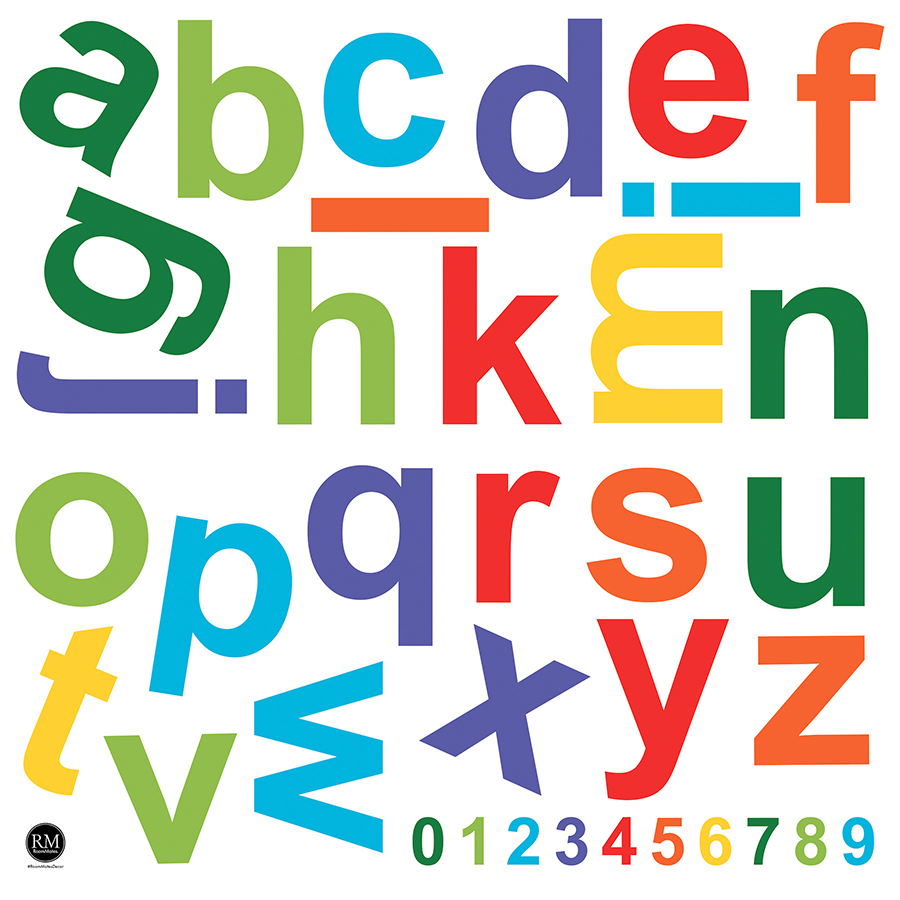 Colorful Lowercase Alphabet Giant Peel & Stick Wall Decals | RoomMates ...