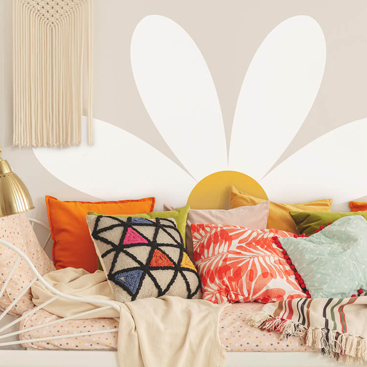 Daisy Headboard XXL Peel And Stick Giant Wall Decals | RoomMates Décor
