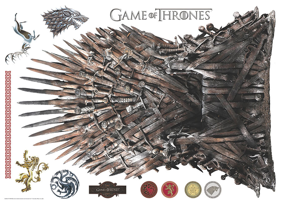 Game Of Thrones The Iron Throne XL Giant Peel & Stick Wall Decals ...