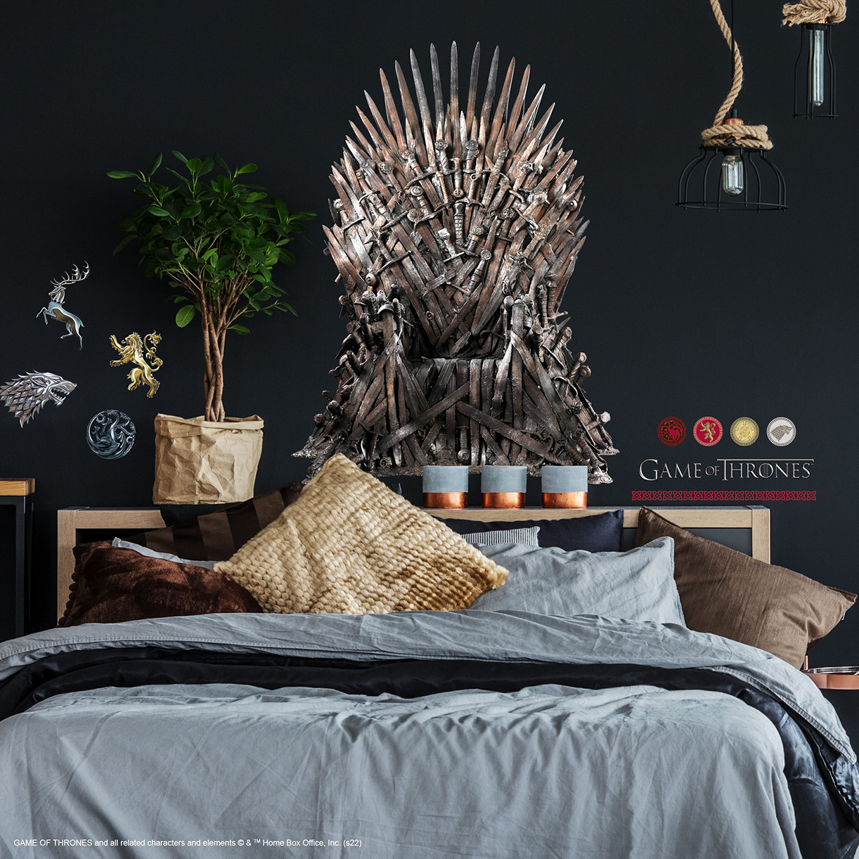 Game Of Thrones The Iron Throne XL Giant Peel & Stick Wall Decals ...