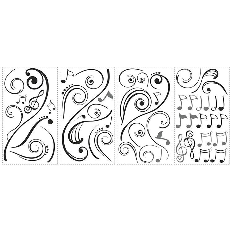 Music Note Scroll Wall Decals | RoomMates Décor