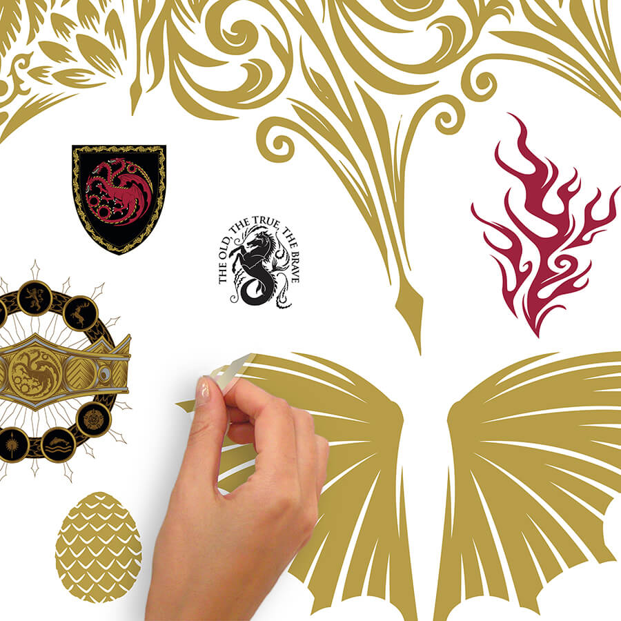 House of The Dragon Giant Peel & Stick Wall Decals with Alphabet ...