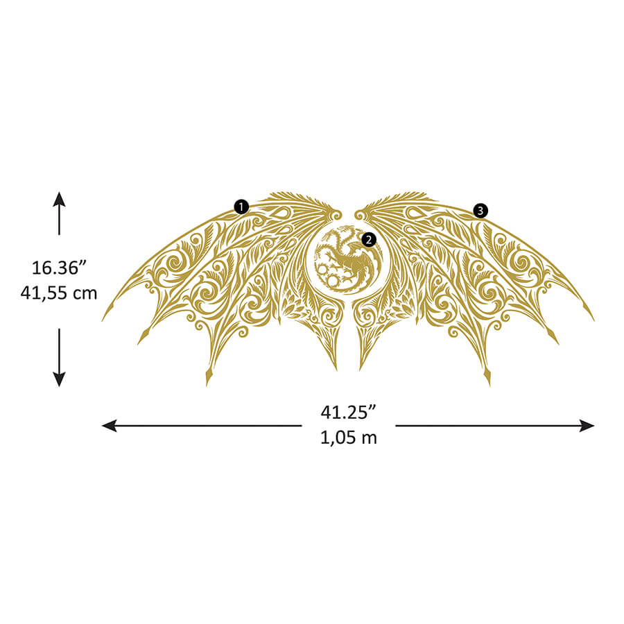 House of The Dragon Giant Peel & Stick Wall Decals with Alphabet ...