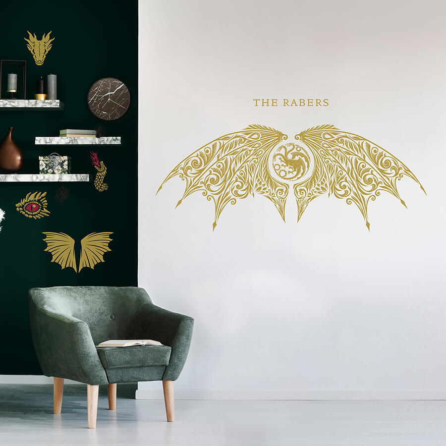 House of The Dragon Giant Peel & Stick Wall Decals with Alphabet ...