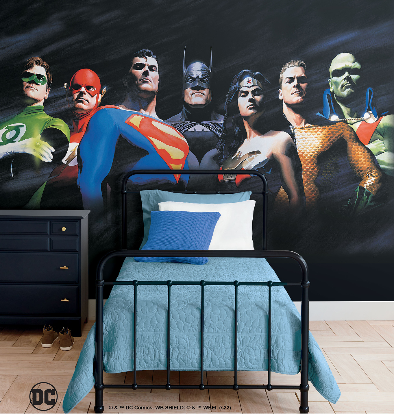 Alex Ross - Justice League Peel & Stick Wallpaper Mural | RoomMates Décor