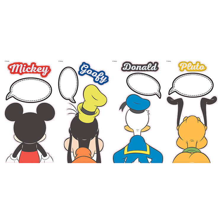 Mickey and Friends Peel and Stick Wall Decals with Dry Erase ...