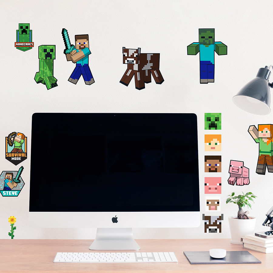 Minecraft Characters Peel & Stick Wall Decals | RoomMates Décor