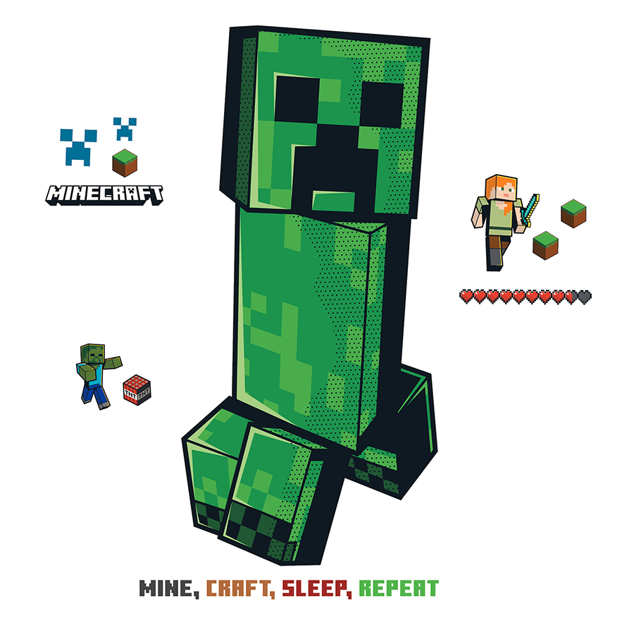 Minecraft Creeper Giant Peel & Stick Wall Decals | RoomMates Décor