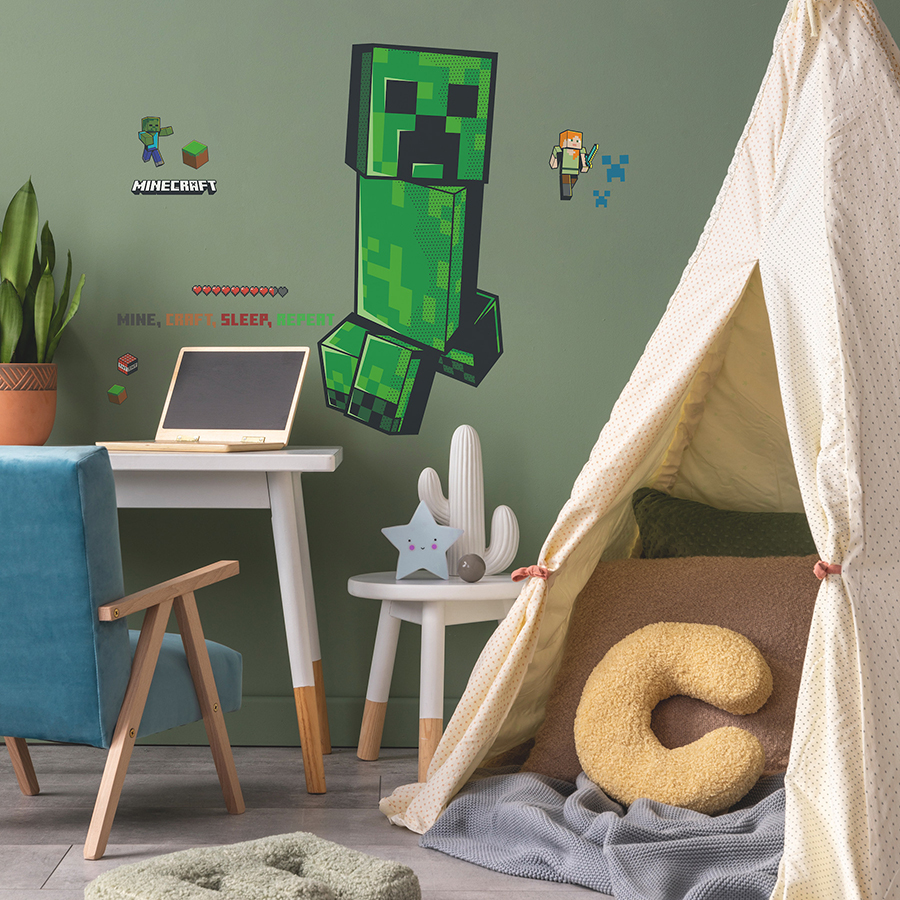 Minecraft Creeper Giant Peel & Stick Wall Decals | RoomMates Décor
