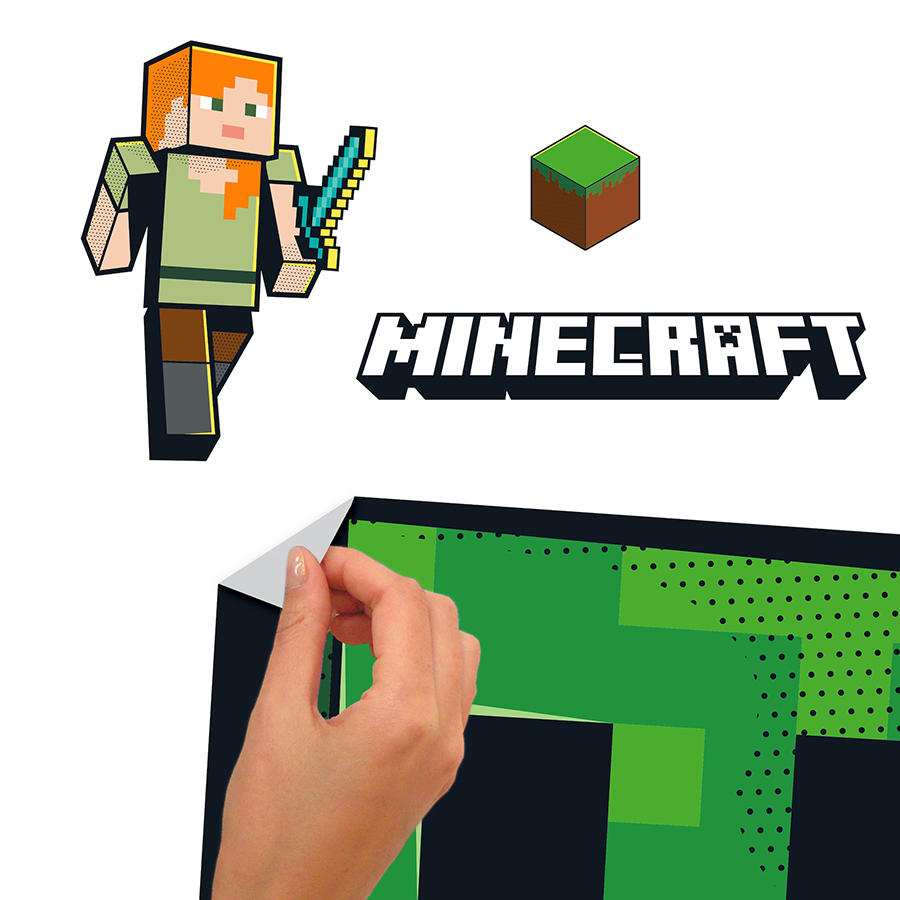 Minecraft Creeper Giant Peel & Stick Wall Decals | RoomMates Décor