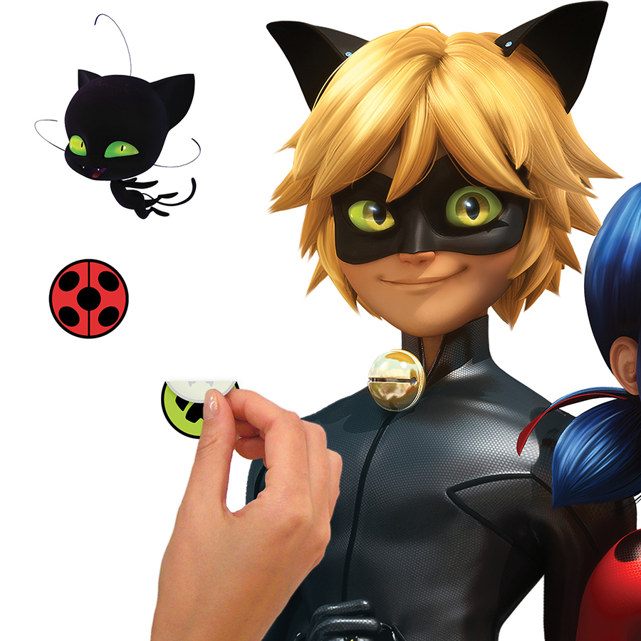 Miraculous: Tales Of Ladybug And Cat Noir Giant Peel & Stick Wall ...