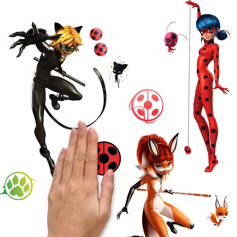 Miraculous: Tales Of Ladybug And Cat Noir Peel & Stick Wall Decals ...