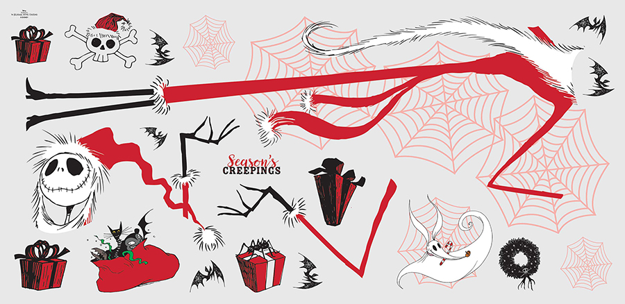 Disney Tim Burton's Nightmare Before Christmas Holiday Giant Wall ...