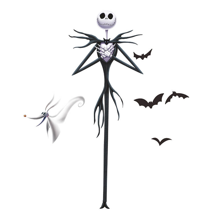 Disney Tim Burton's The Nightmare Before Christmas Jack Peel and Stick ...