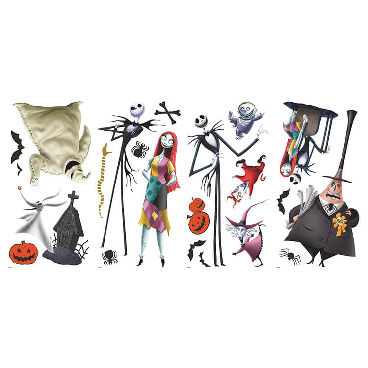 Disney Tim Burton's The Nightmare Before Christmas Peel and Stick Wall ...