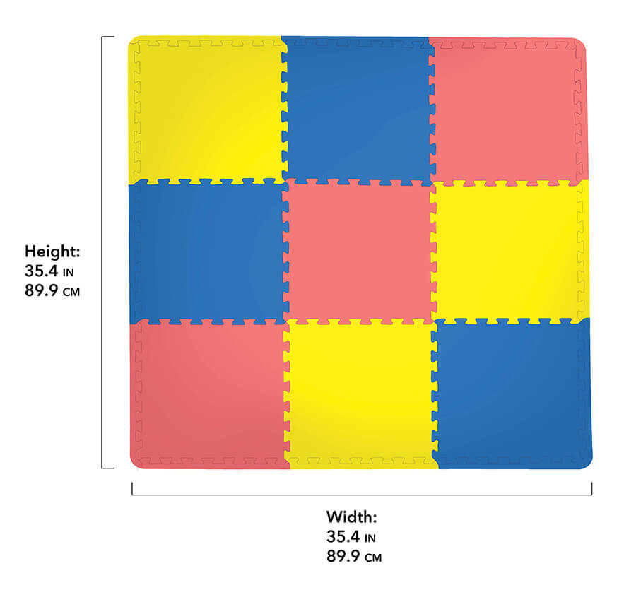 FPF6122 - Puzzle Multicolor Interlocking Floor Tiles - by FloorPops