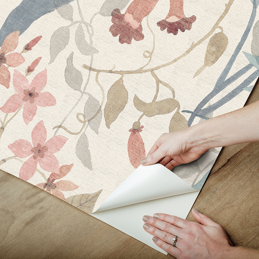 NUS6425 - Jesinda Pink Peel and Stick Wallpaper - by NuWallpaper