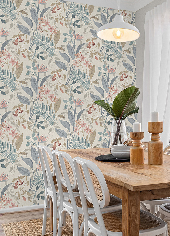 NUS6425 - Jesinda Pink Peel and Stick Wallpaper - by NuWallpaper