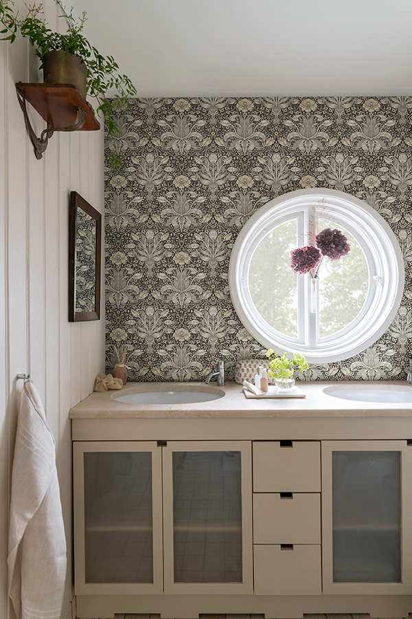 4171-82068 - Spring Thicket Blue Tulip Damask Wallpaper - by A-Street ...