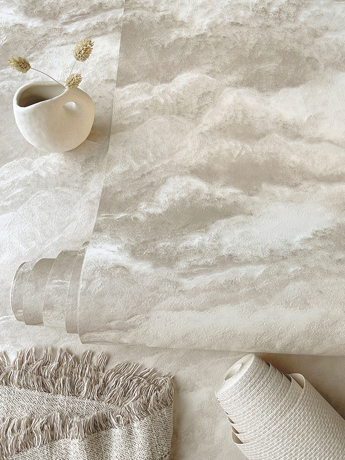 BG5706 - Nimbostratus Ash Cloud Wallpaper - by Belgravia Decor