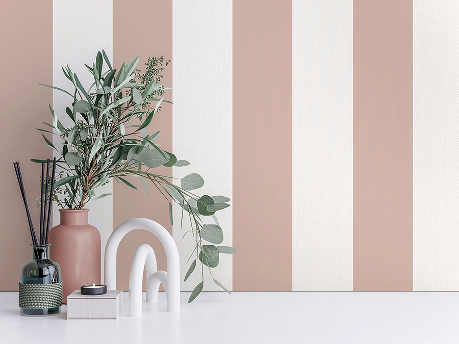 FD43456 - Tavish Light Pink Stripe Wallpaper - by Fine Décor