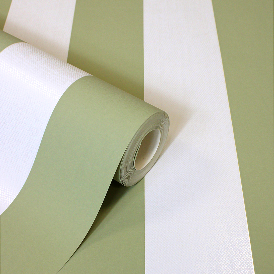 FD43459 - Tavish Sage Stripe Wallpaper - by Fine Décor