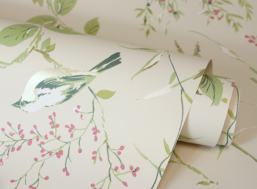 M1855 - Mariko Neutral Botanical Wallpaper - by Fine Décor