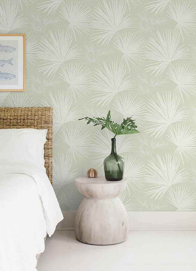 York Wallcoverings. 4172-27490 - Hatteras Light Green Palms Wallpaper ...