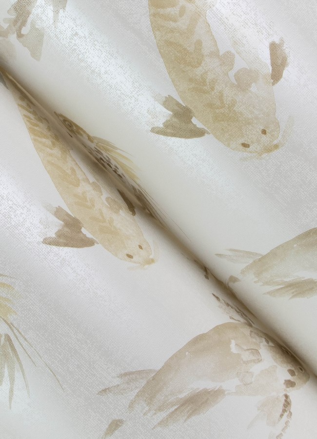 4172-27501 - Koi Metallic Fish Wallpaper - by A-Street Prints