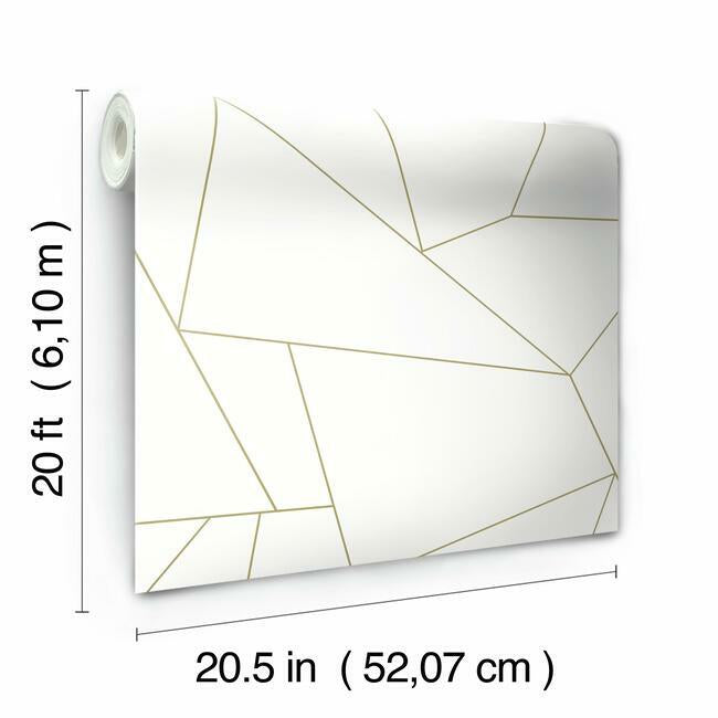 York Wallcoverings. Gold Fractured Prism Premium Peel + Stick Wallpaper ...