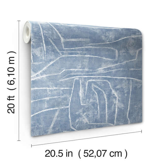 York Wallcoverings. Blue Urban Chalk Premium Peel + Stick Wallpaper | York