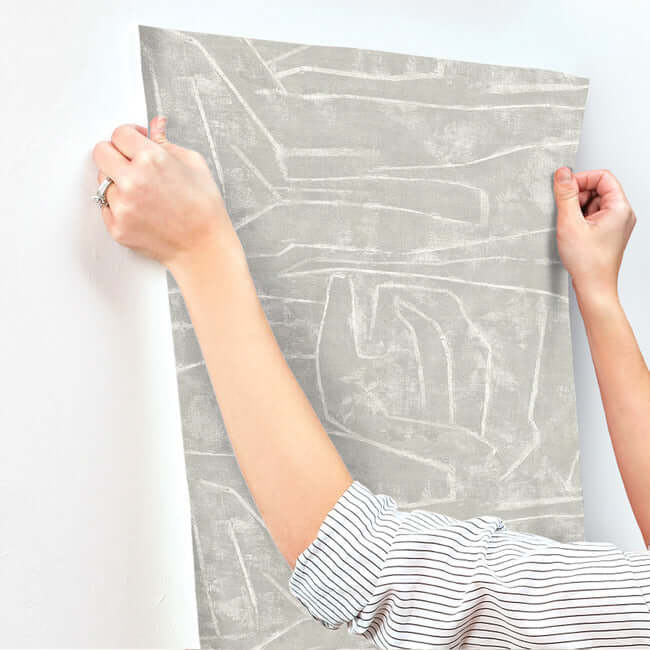York Wallcoverings. Grey Urban Chalk Premium Peel + Stick Wallpaper | York