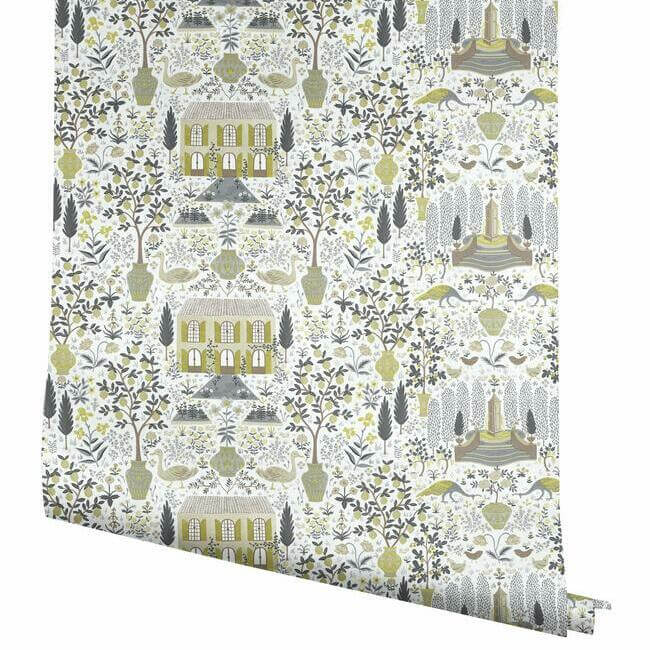 York Wallcoverings. Linen & Gold Camont Wallpaper | Rifle Paper Co.