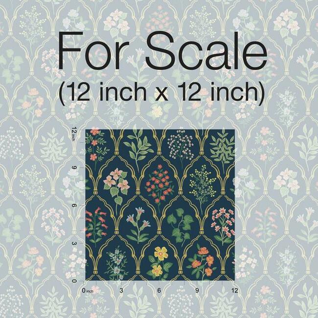 York Wallcoverings. Navy Multi Hawthorne Wallpaper | Rifle Paper Co.