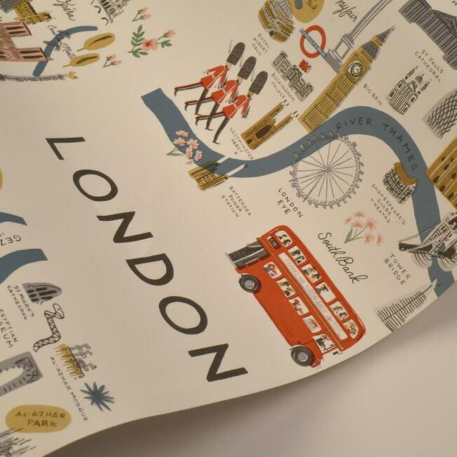 York Wallcoverings. Blue & Red City Maps Wallpaper | Rifle Paper Co.