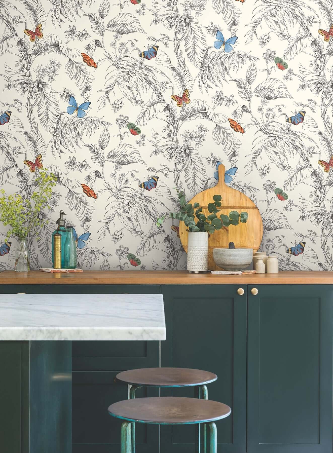 York Wallcoverings. Primary Papillon Wallpaper | Ashford House