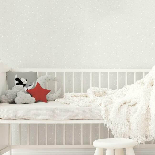 York Wallcoverings. Grey Disney Mickey Mouse Star Wallpaper | York