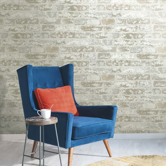 York Wallcoverings. Ash Brick Alley Wallpaper | York