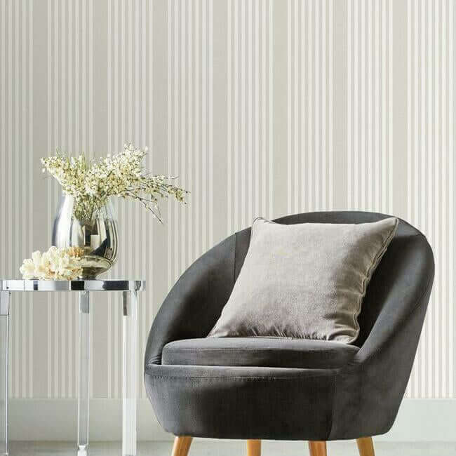 York Wallcoverings. Soft Linen French Linen Stripe Wallpaper | York