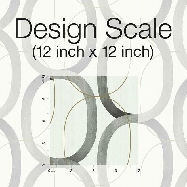 York Wallcoverings. Black/Gold Interlock Wallpaper | Candice Olson