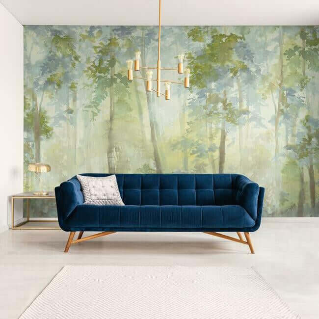 York Wallcoverings. Blue/Green/Brown Eden Wall Mural | York