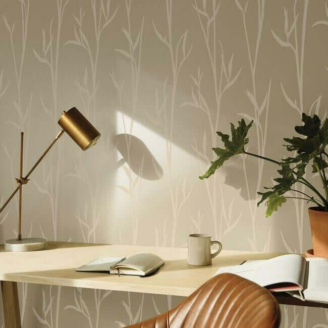 York Wallcoverings. Luxe Gold Matcha High Performance Wallpaper | York