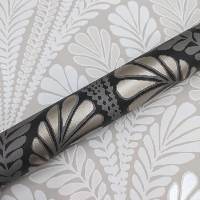 York Wallcoverings. Neutral/Pearl Shell Damask Wallpaper | York