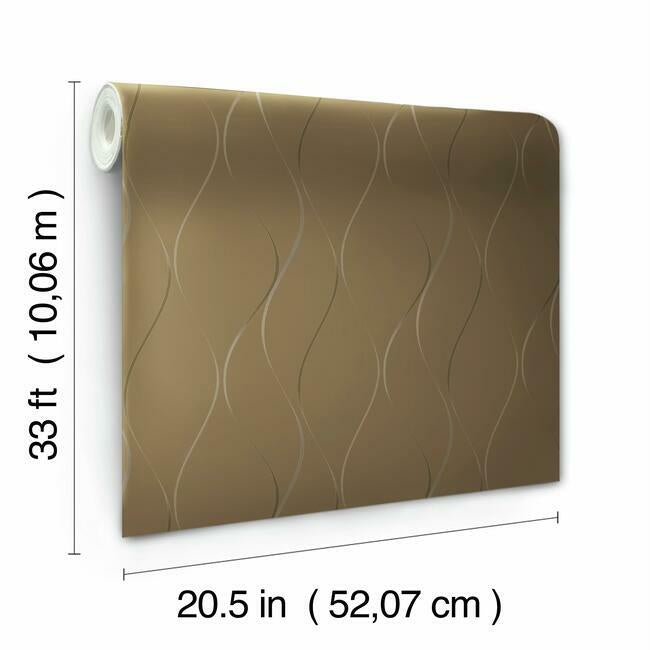 York Wallcoverings: Wallpaper Designed to Inspire. Soft Gold Wavy ...