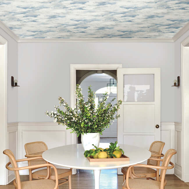 York Wallcoverings. Blue Plein Air Wallpaper | York