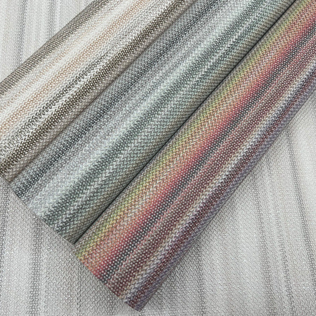 York Wallcoverings. Blue/Grey/Multi Striped Sunset Wallpaper | York Designer Series